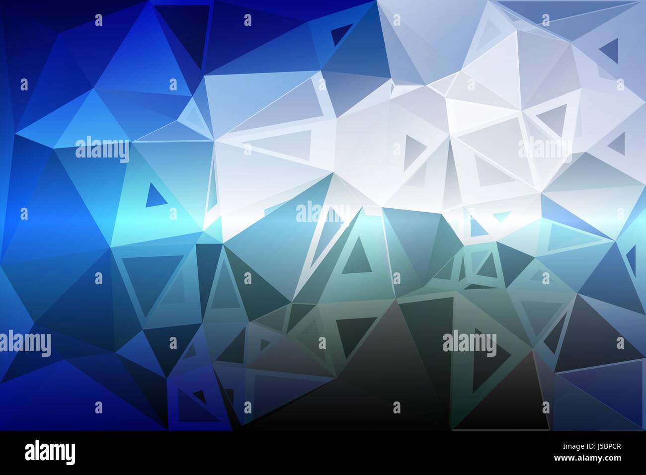 White blue shades abstract random sizes low poly geometric background ...
