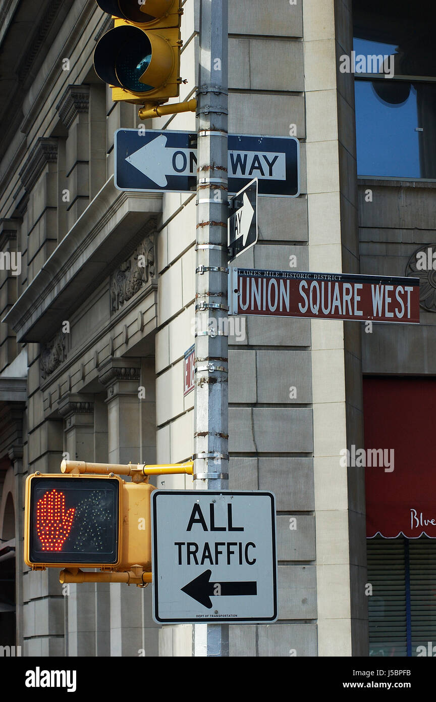 new york signs 2 Stock Photo - Alamy