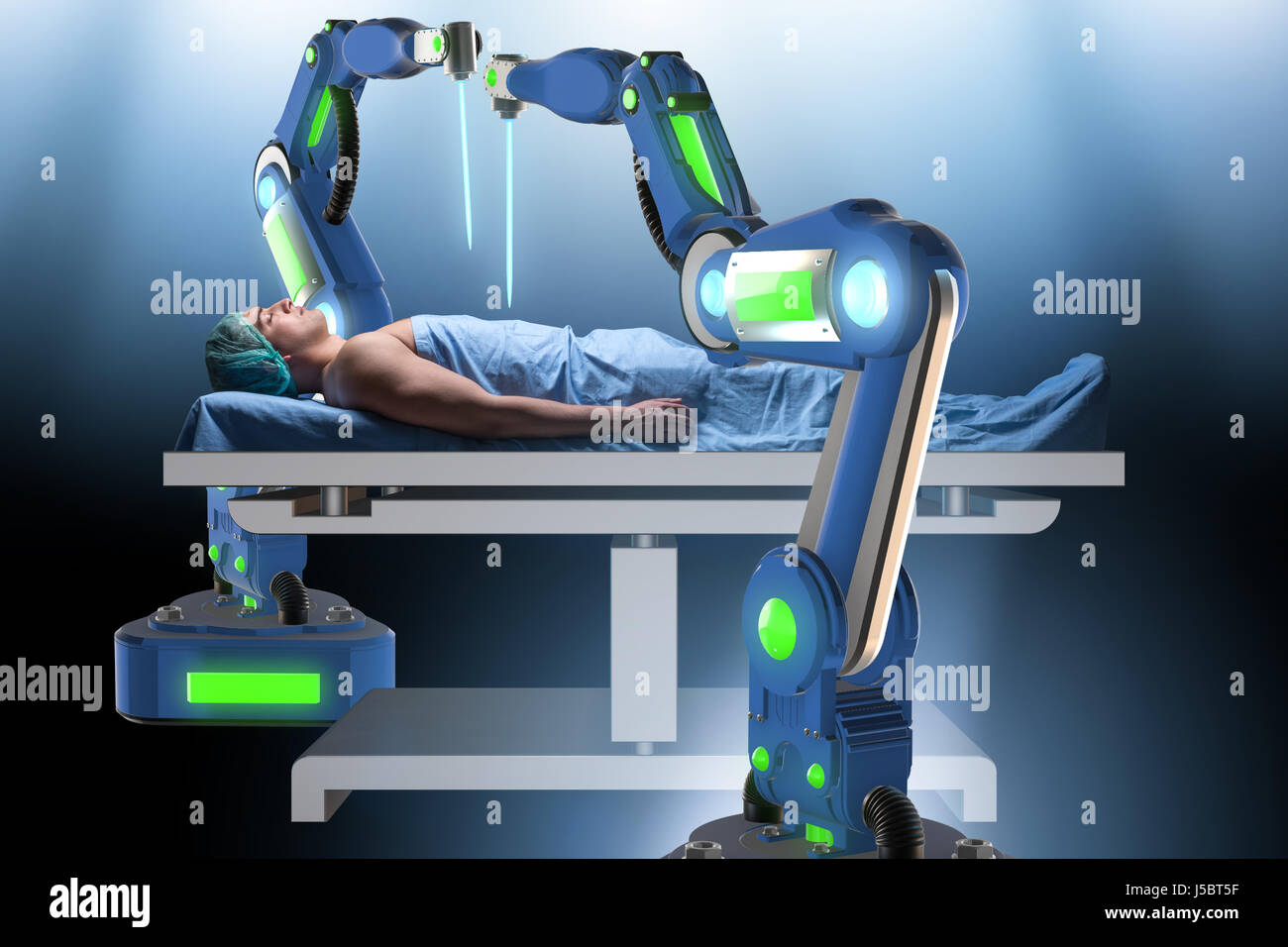 Surgery performed by robotic arm Stock Photo - Alamy