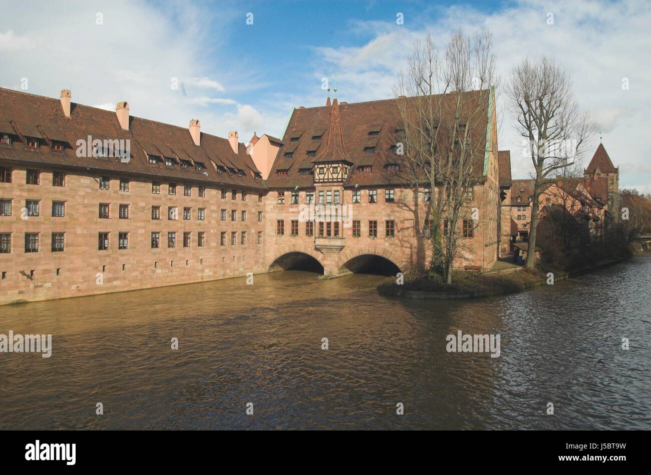 historical old town bavaria nuremberg hospital german federal republic ...