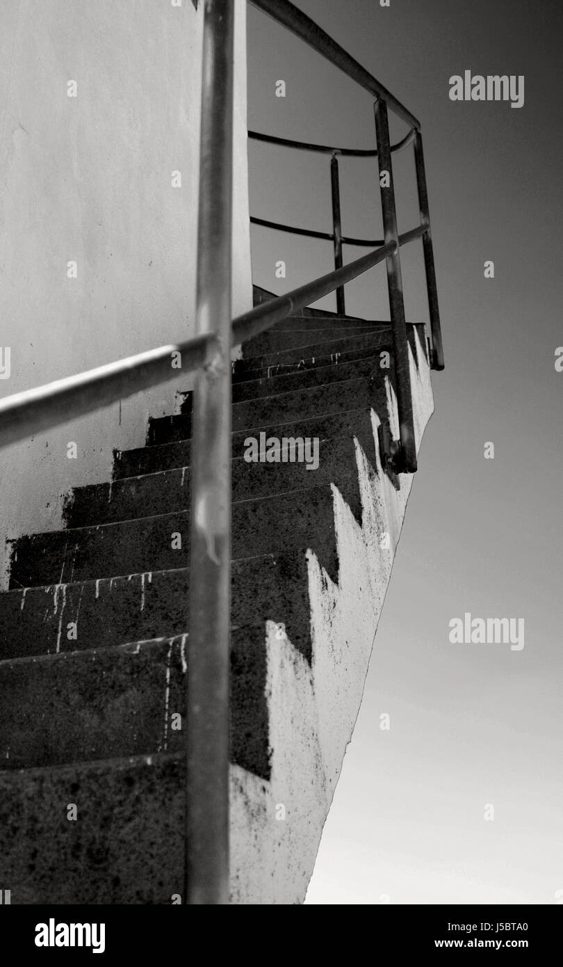 stairs bw concrete small tiny little short endless dismal uncanny ...