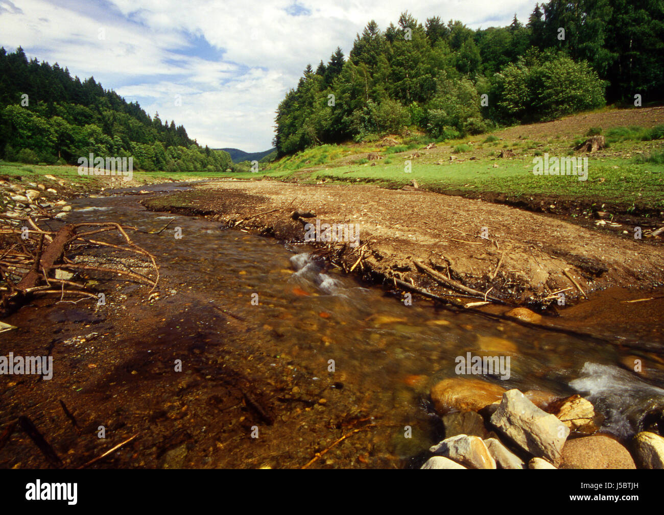 flow waters stream ceramic tiles watercourse scenery countryside nature ...