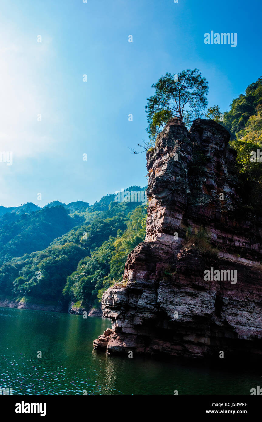 Beautiful reservoir scenery in summer Stock Photo - Alamy