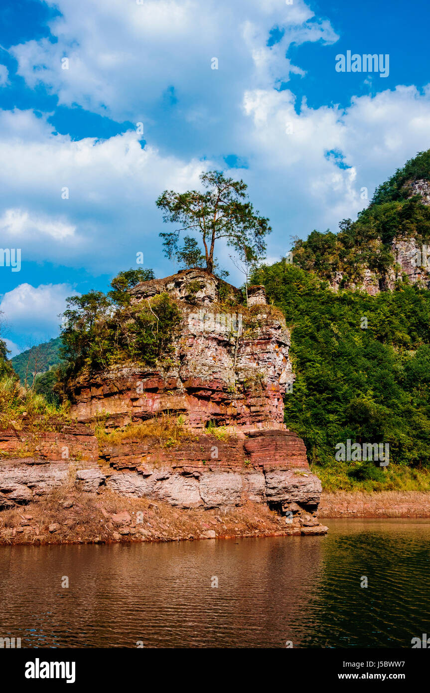 Beautiful reservoir scenery in summer Stock Photo - Alamy