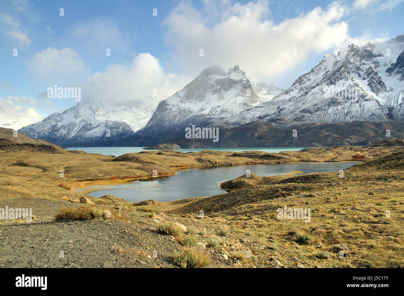 blue mountains national park chile turquoise snow salt water sea ocean ...