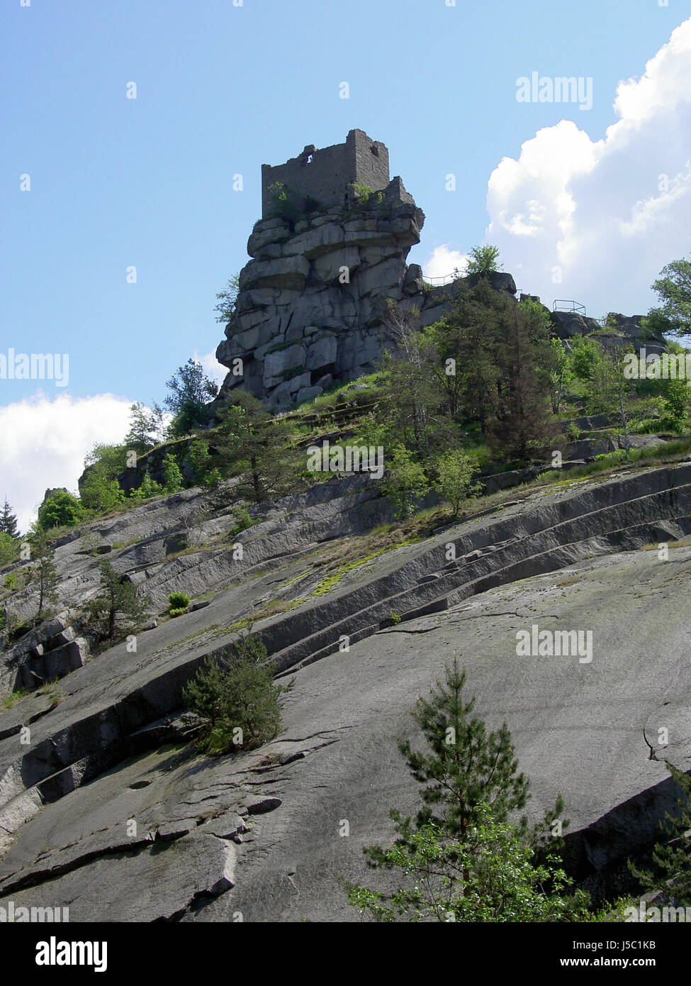 rock bavaria sightseeing concentration camp look-out ruin granite ...