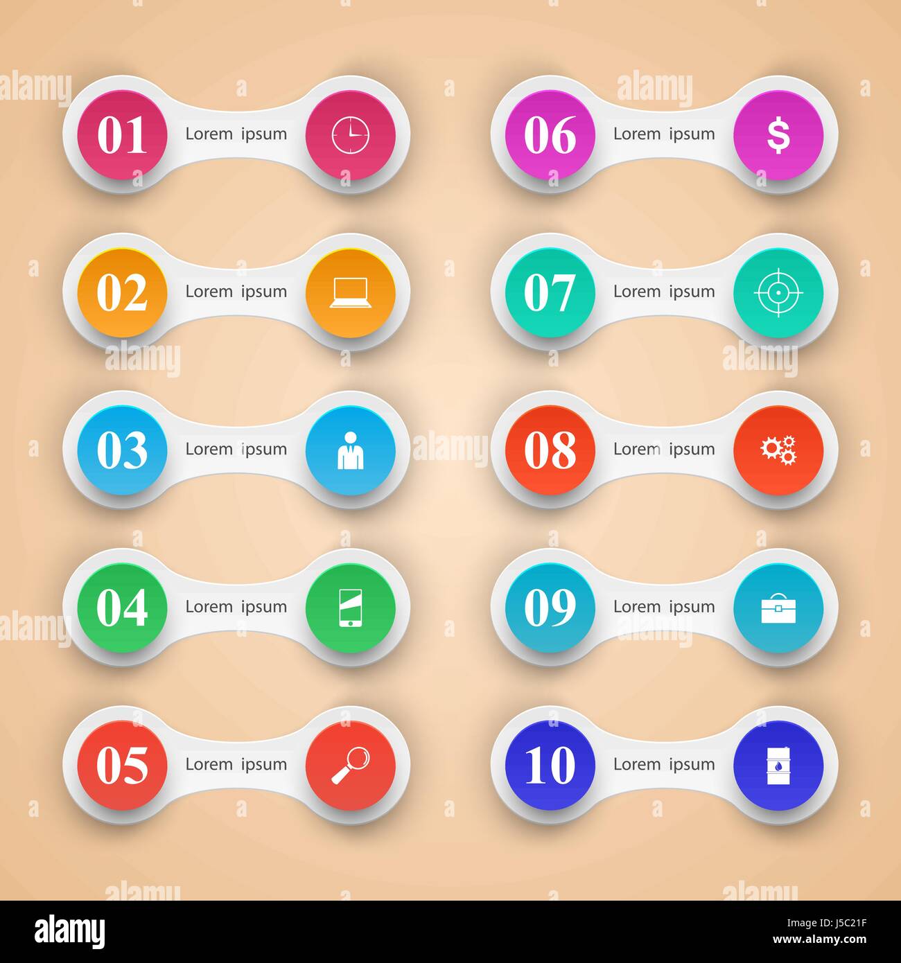 Infographic design. List of 10 items Stock Vector Image & Art - Alamy