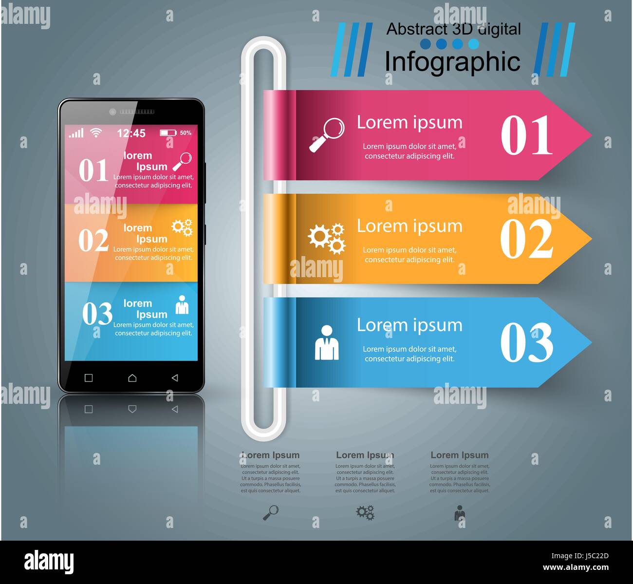 3D infographic. Smartphone icon Stock Vector Image & Art - Alamy