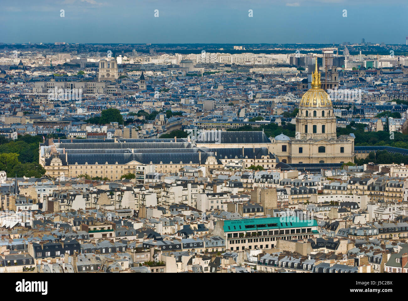 aerial view of Les Invalides Stock Photo - Alamy