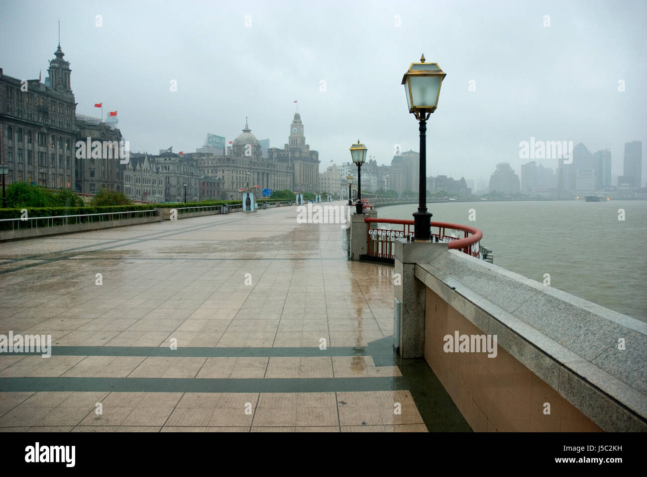 Huangpu river and The Bund embankment in Shanghai Stock Photo - Alamy