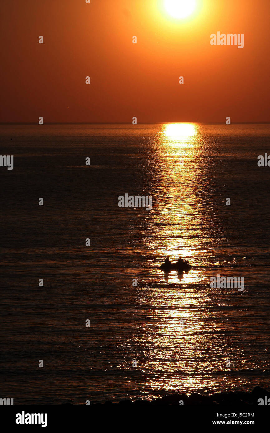 sunset romantic romanticism salt water sea ocean water shine shines ...