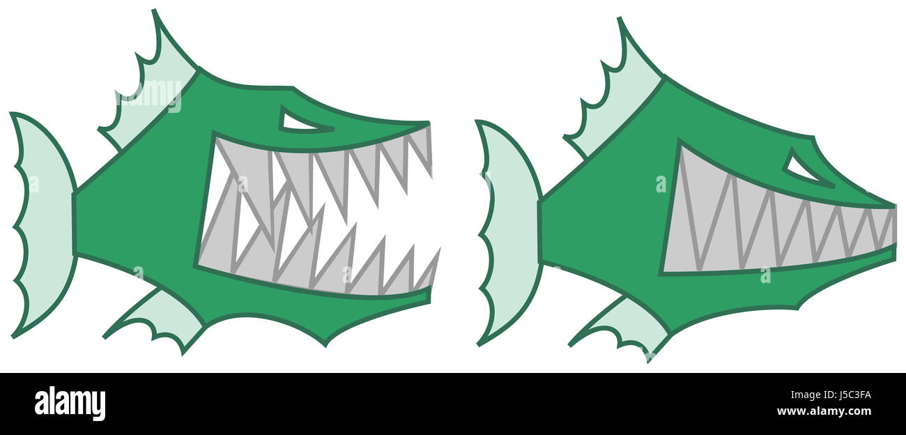 teeth fish to gorge engulf devour bad peccant wickedly evil salt water ...