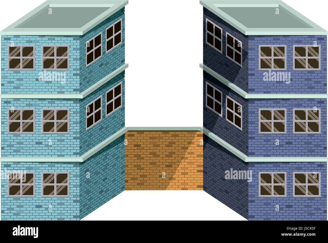 Two modern office buildings Stock Vector Images - Alamy