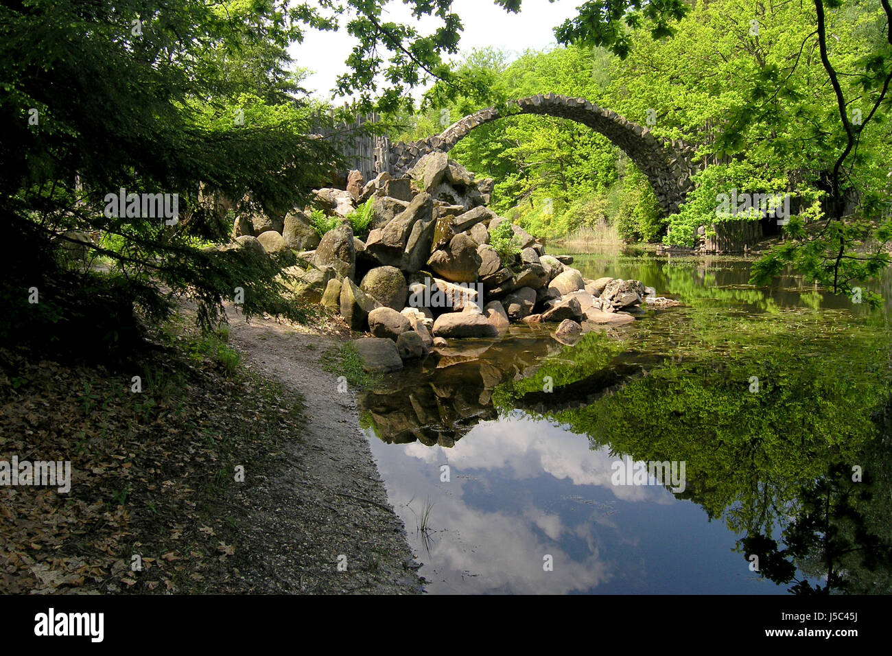bridge basalt arched bridge tree trees park bridge processor bridge ...