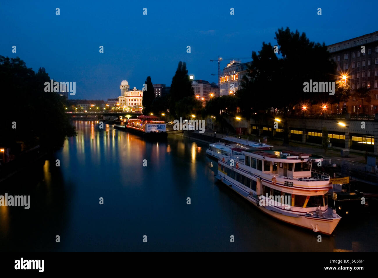 attractions on the danube canal in vienna Stock Photo - Alamy