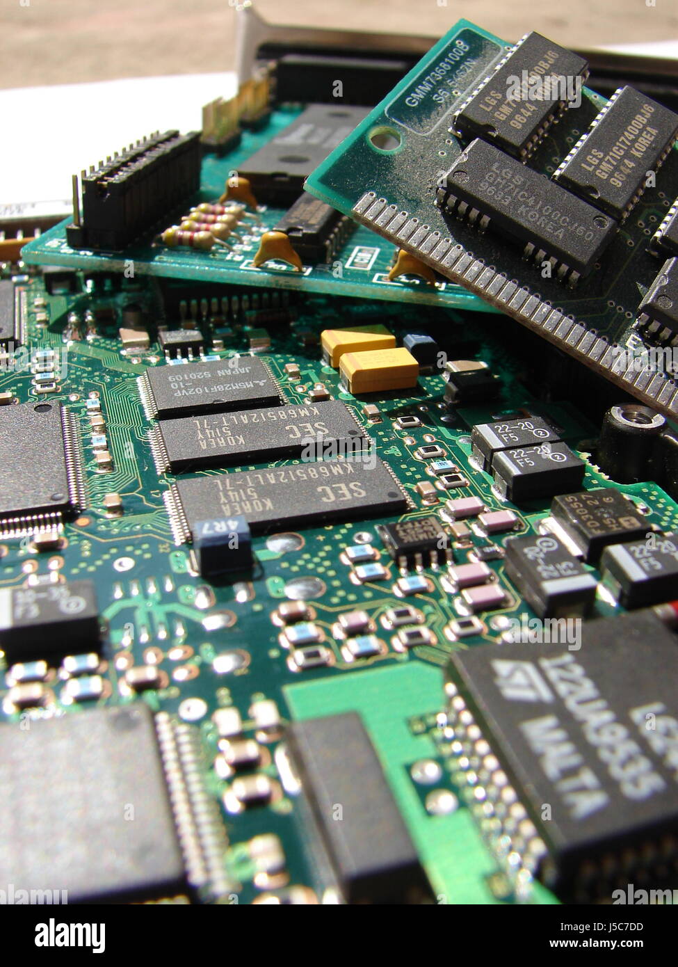 PC computers computer inside dots printed circuit board hardware data ...