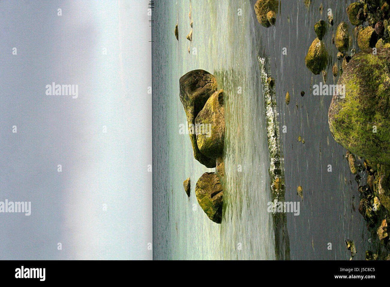 stone beach seaside the beach seashore waves denmark water baltic sea ...