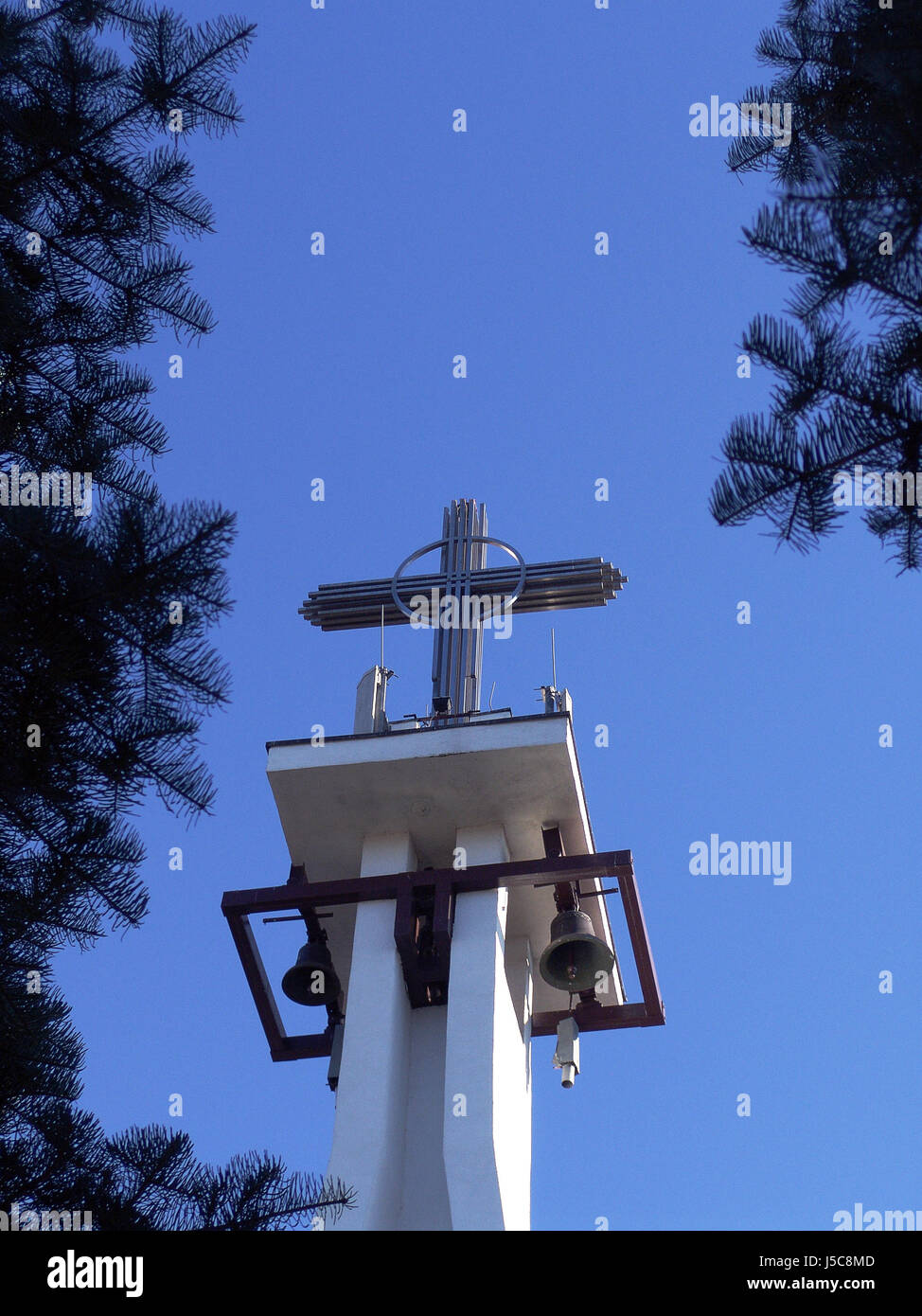 blue tower tree trees heaven paradise cross catholic poland bowingbells ...