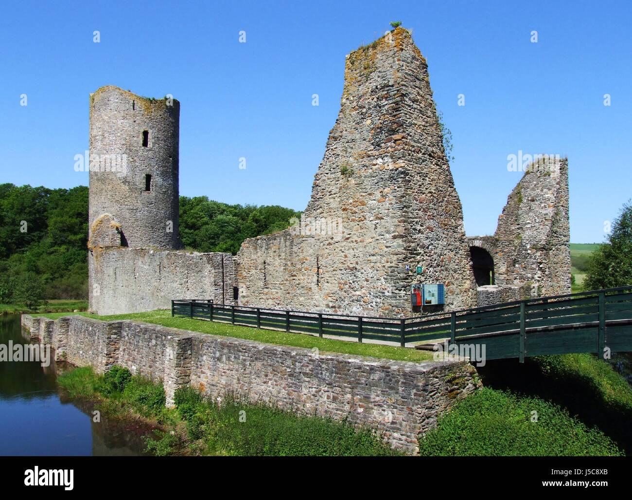 tower historical sightseeing wall ruins ruin castle wall ditch old ...