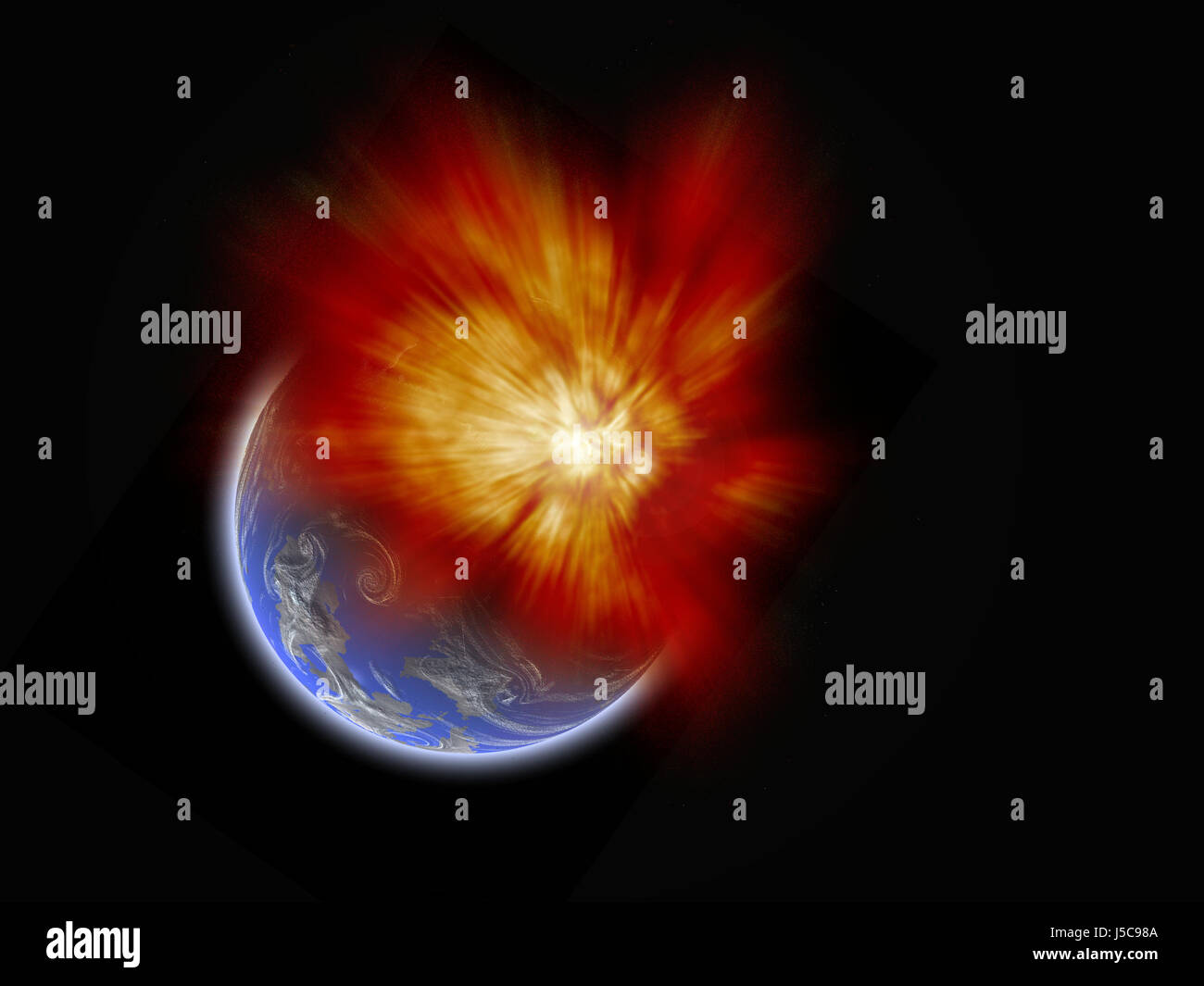 universe fantasy heat fire conflagration destruction detonation ...