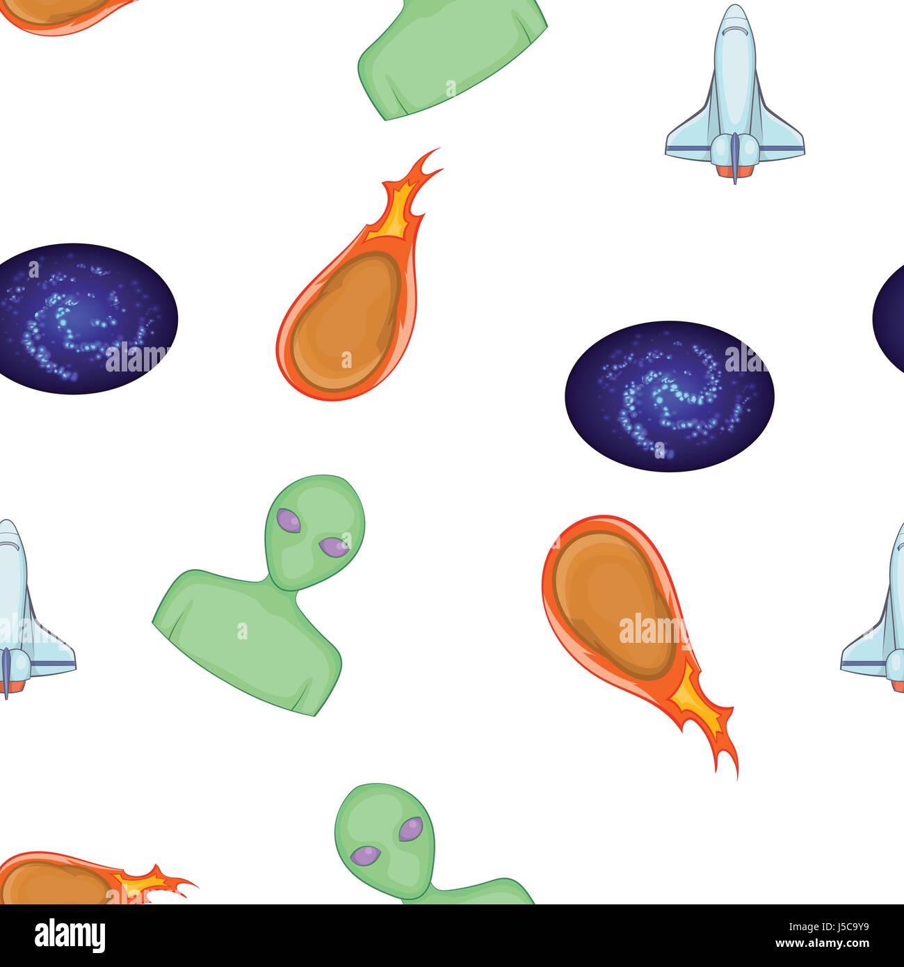 Cosmos pattern. Cartoon illustration of cosmos vector pattern for web ...