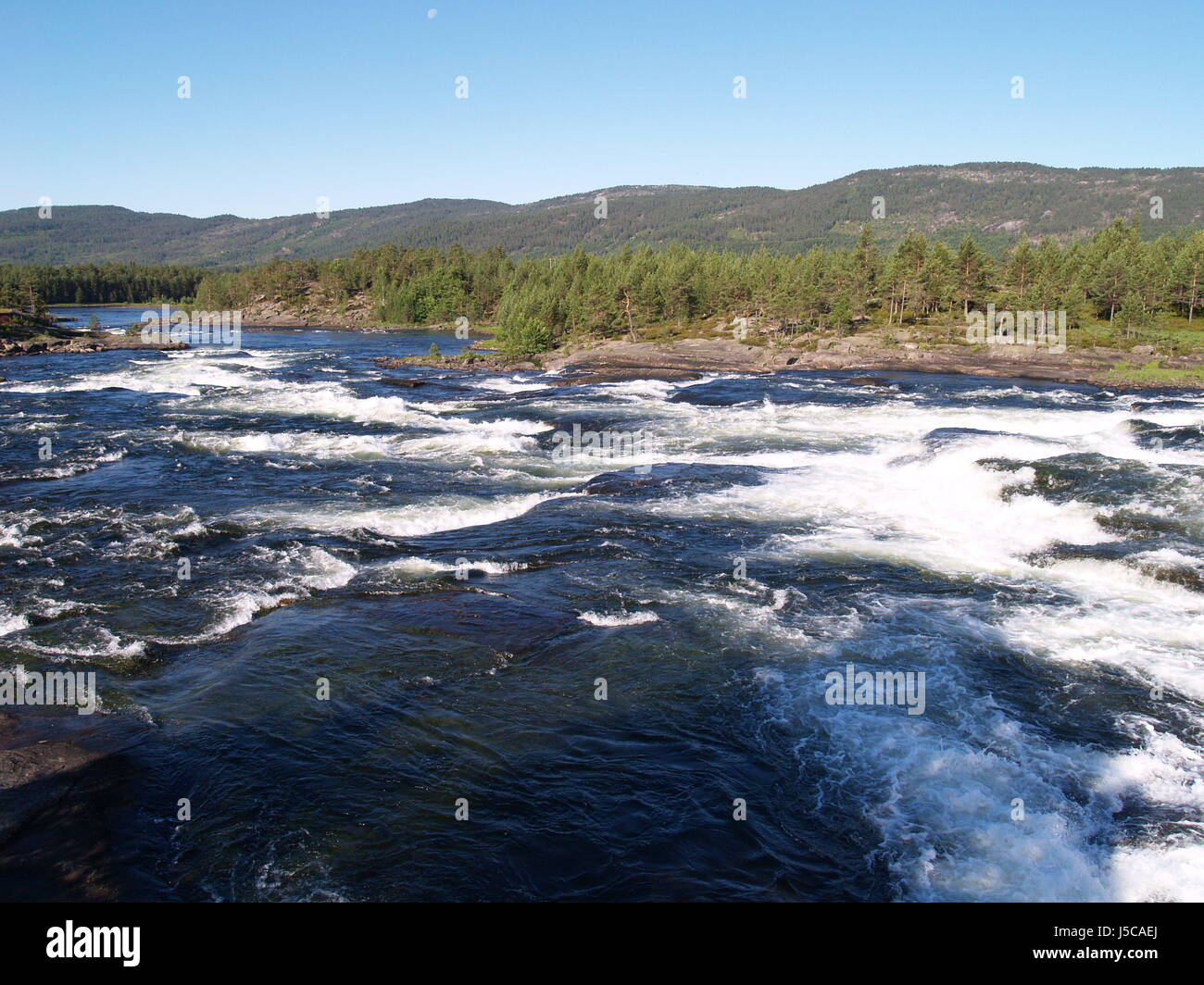 rafting route in evje Stock Photo - Alamy