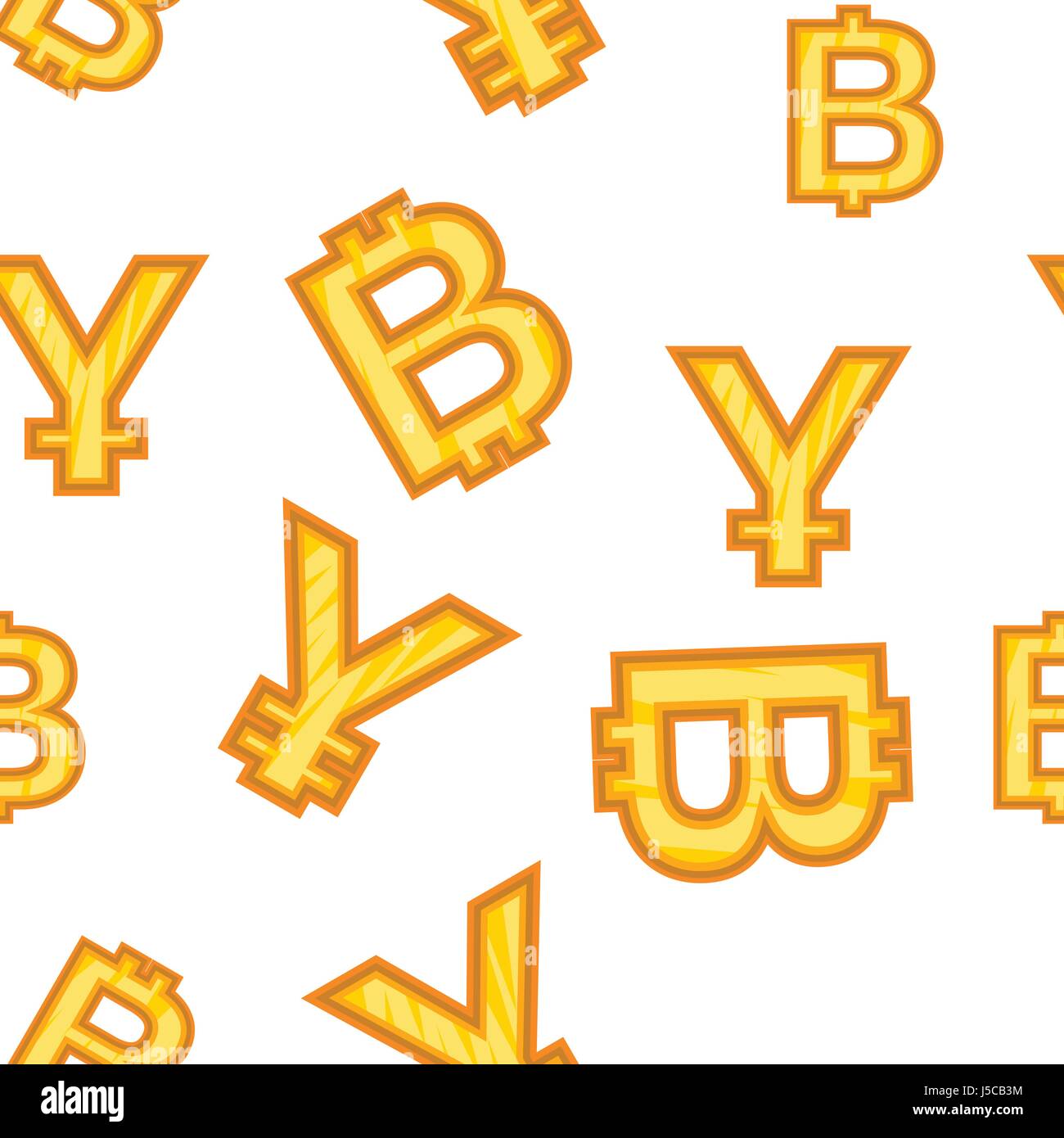 Currency signs pattern. Cartoon illustration of currency signs vector ...