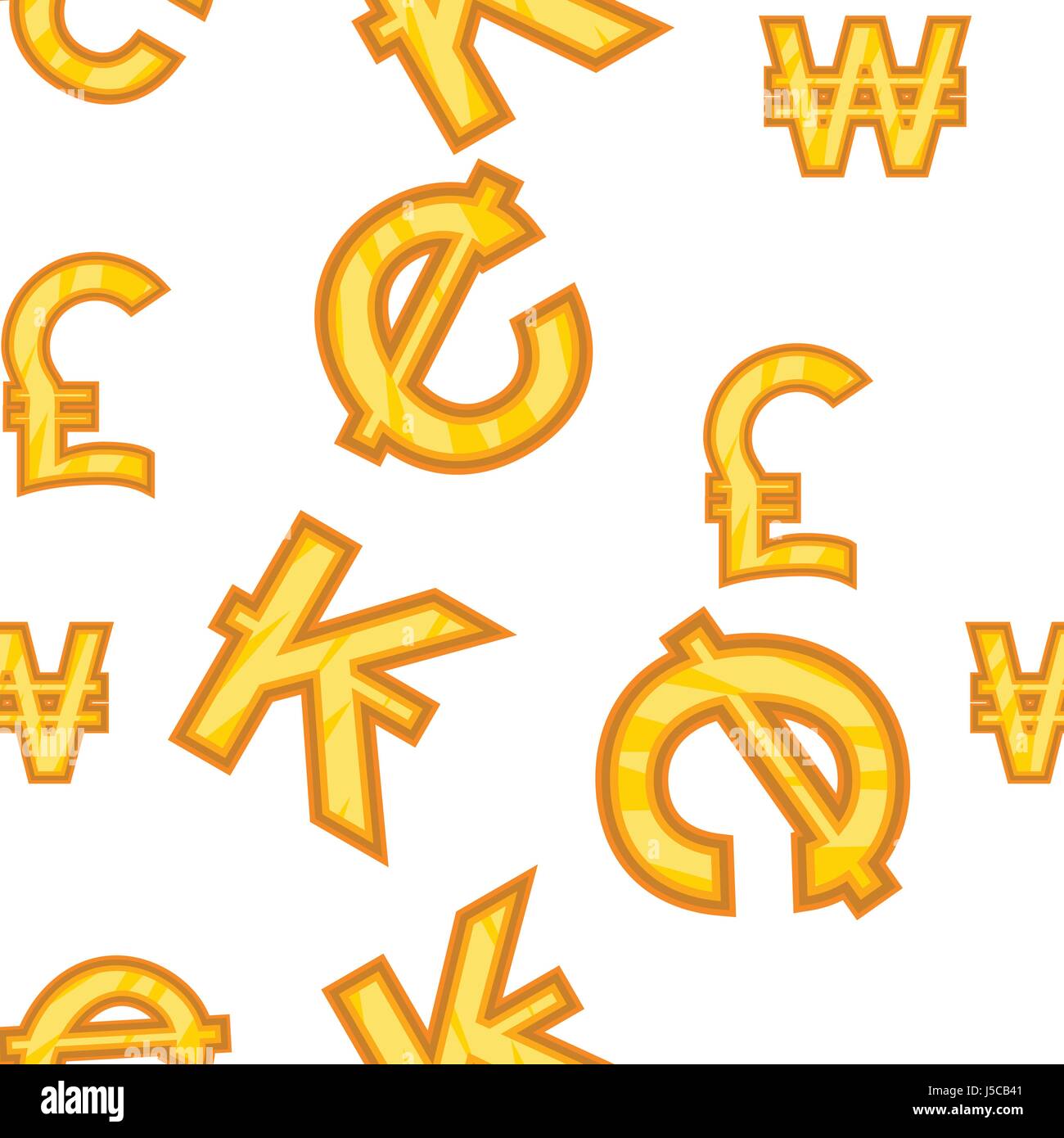 Currency of different countries pattern. Cartoon illustration of ...