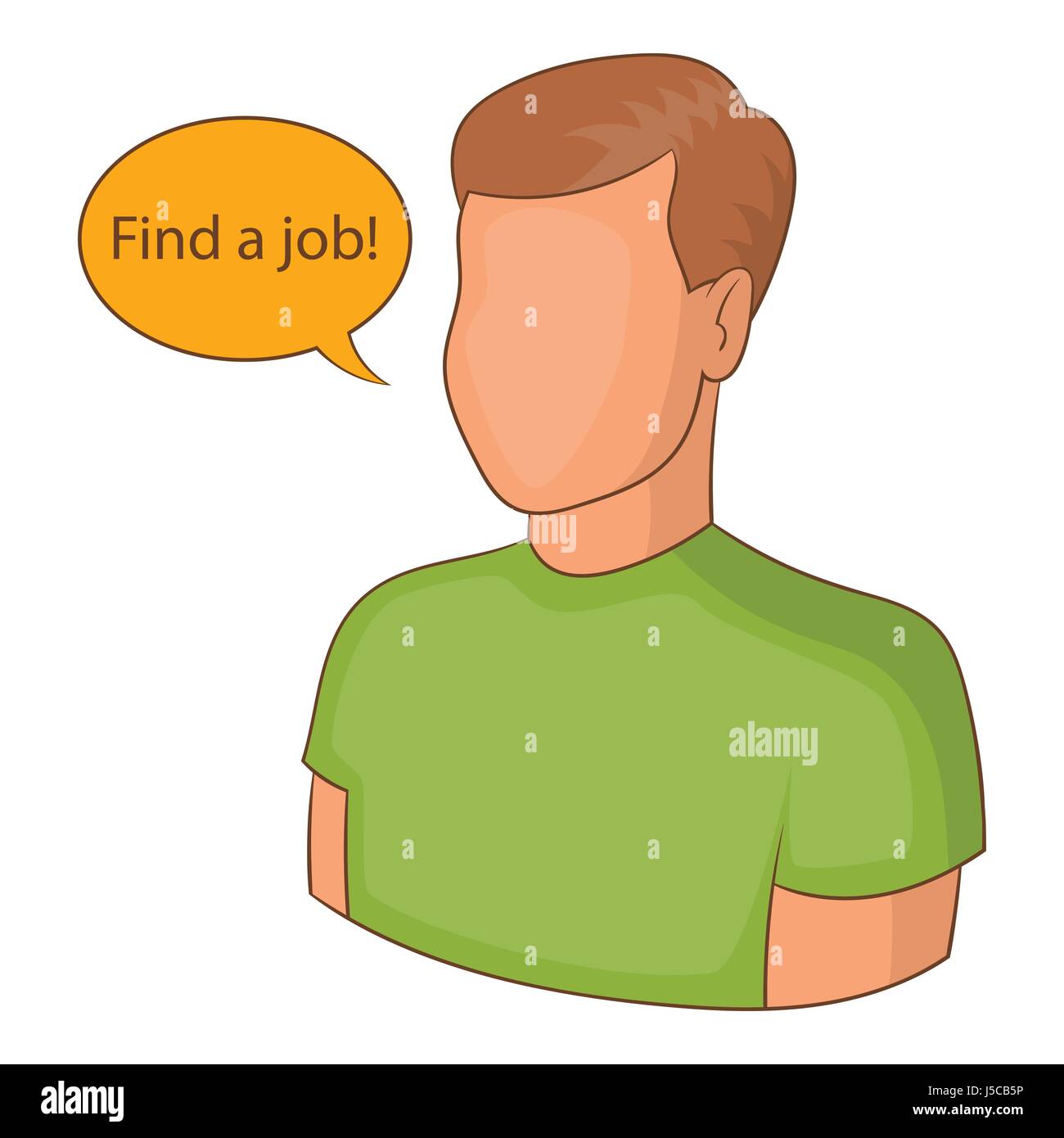 Find a job icon. Cartoon illustration of find a job vector icon for web ...