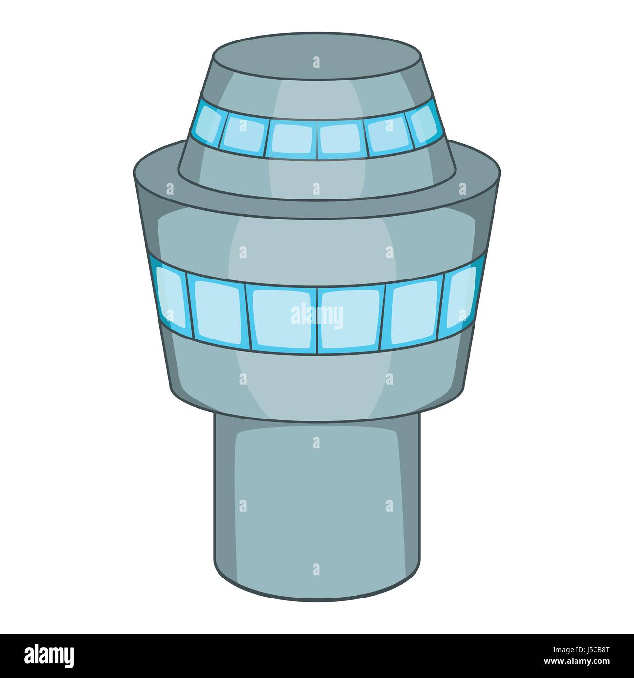 Control tower icon. Cartoon illustration of control tower vector icon ...