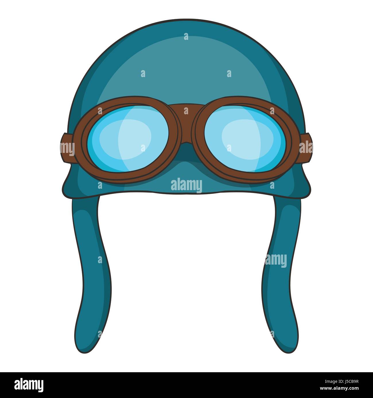 Aviation helmet icon. Cartoon illustration of aviation helmet vector ...