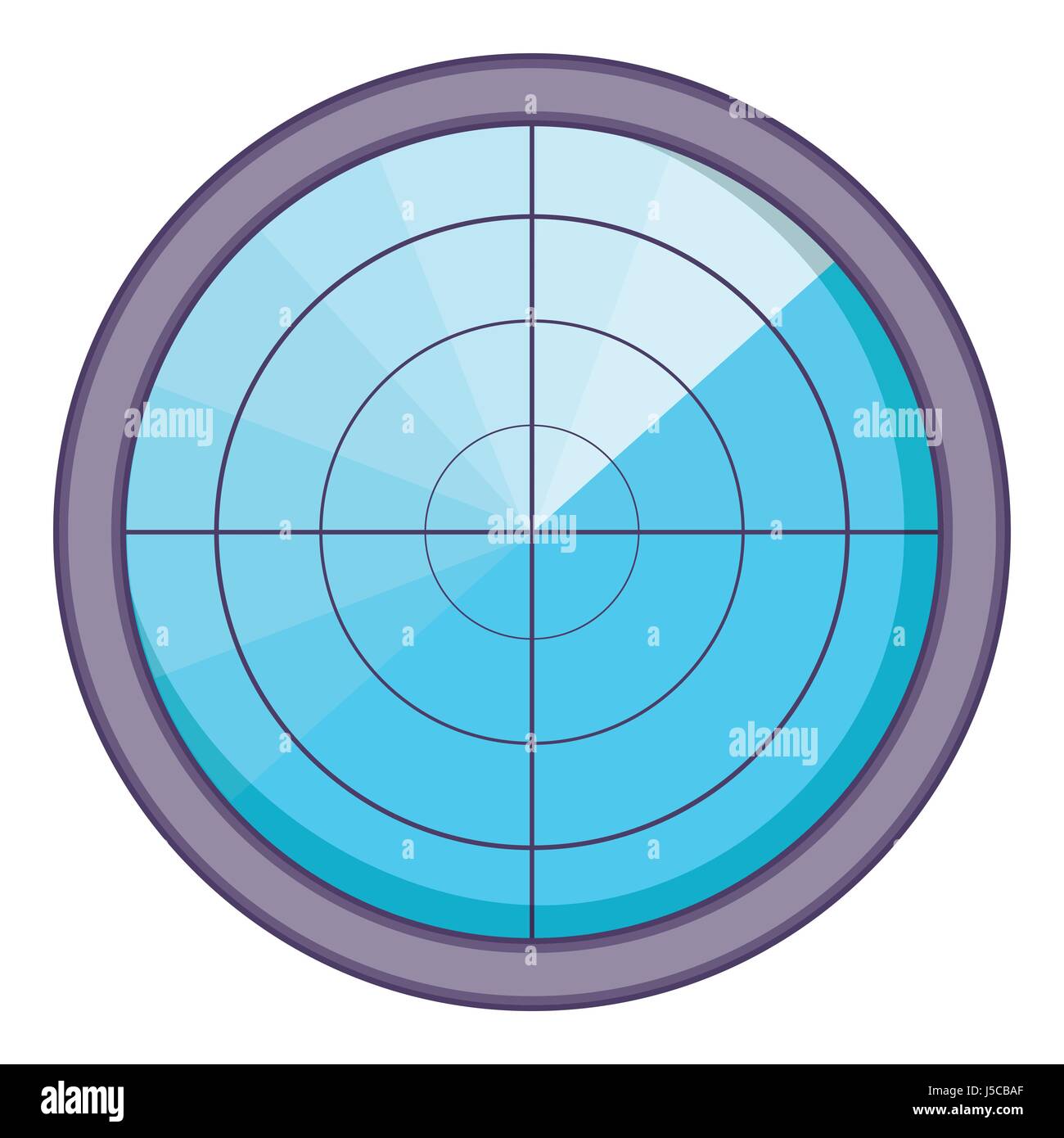 Radar icon. Cartoon illustration of radar vector icon for web Stock ...
