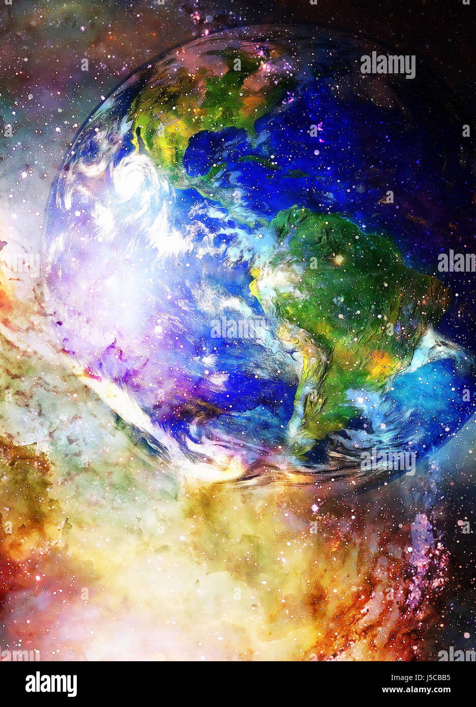 Planet Earth in cosmic space Cosmic Space background Stock Photo - Alamy