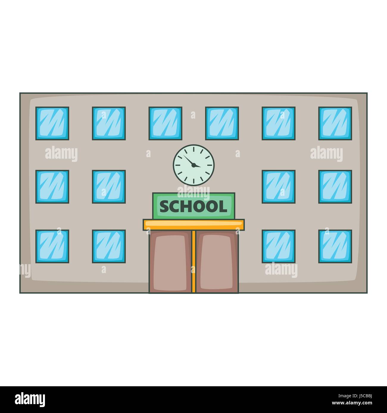 School icon. Cartoon illustration of school vector icon for web Stock ...