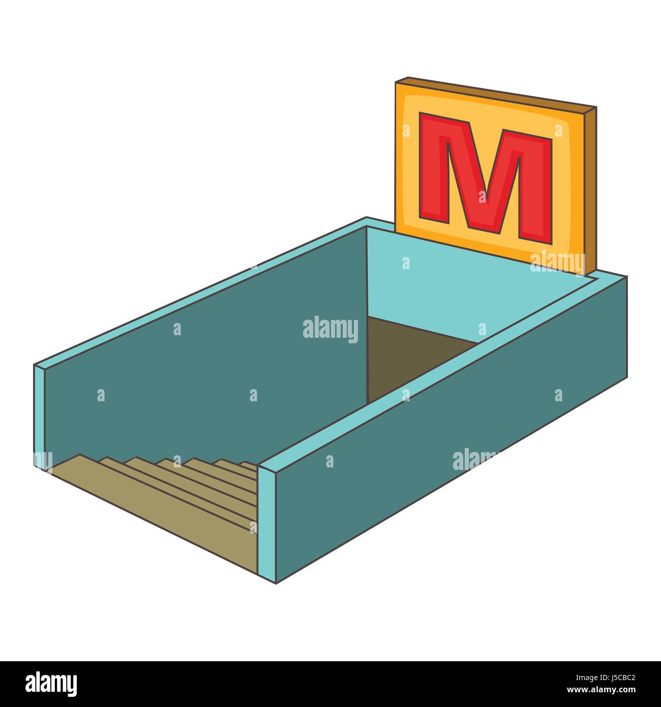 Metro icon. Cartoon illustration of metro vector icon for web Stock ...