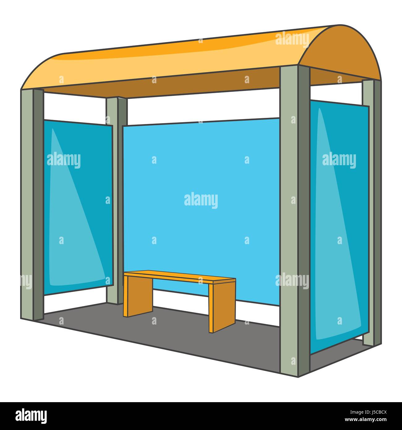 Bus stop icon. Cartoon illustration of bus stop vector icon for web ...