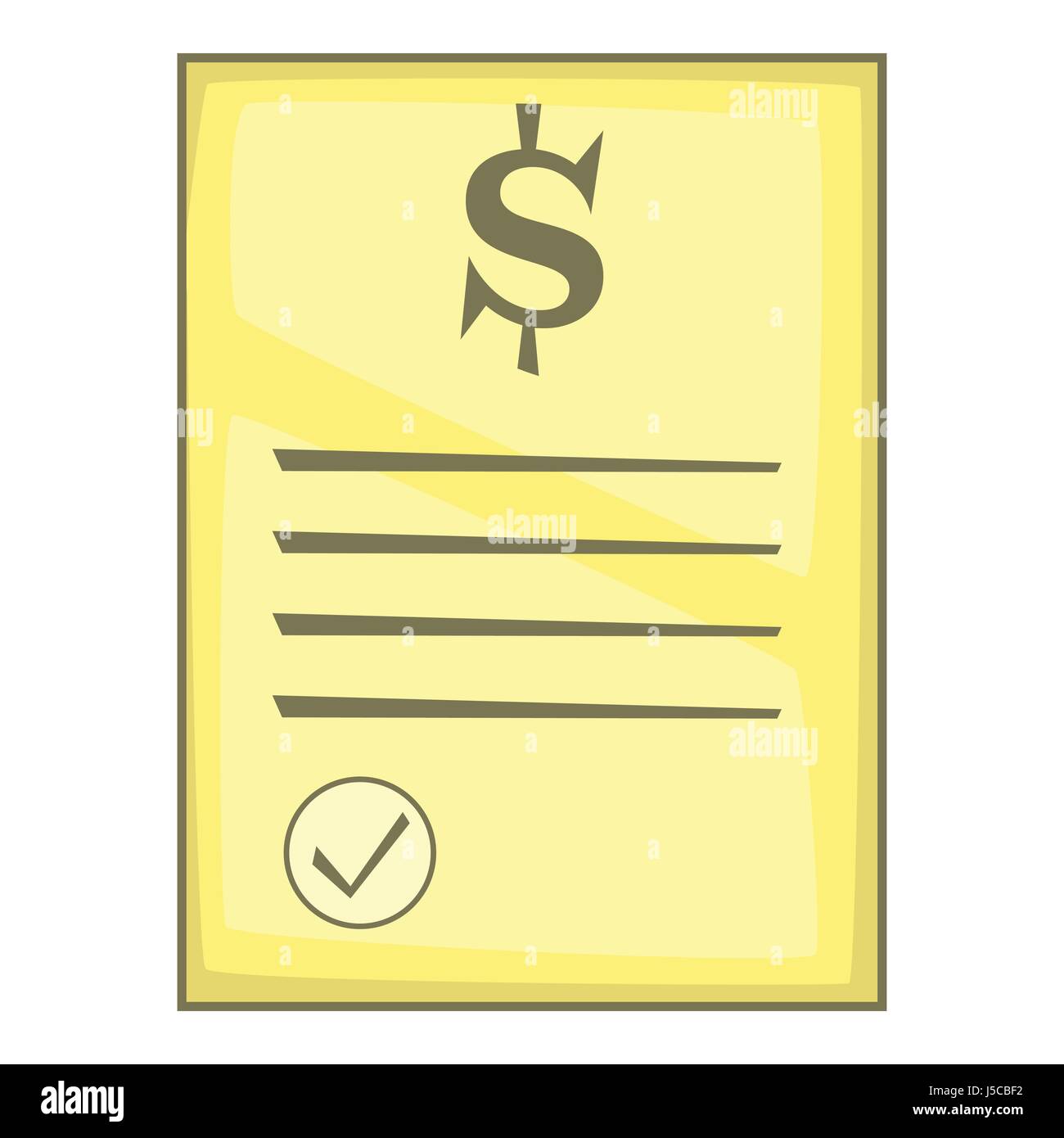 Cheque icon. Cartoon illustration of cheque vector icon for web Stock ...