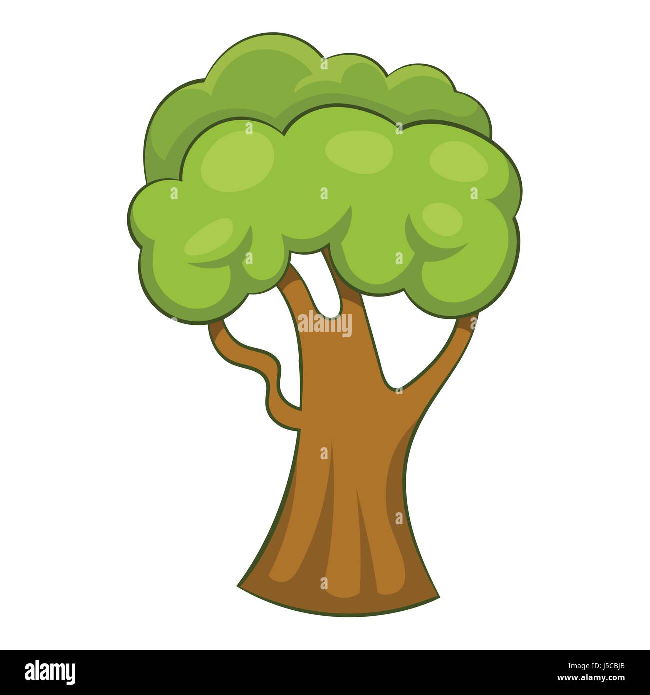 Forest tree icon. Cartoon illustration of forest tree vector icon for ...