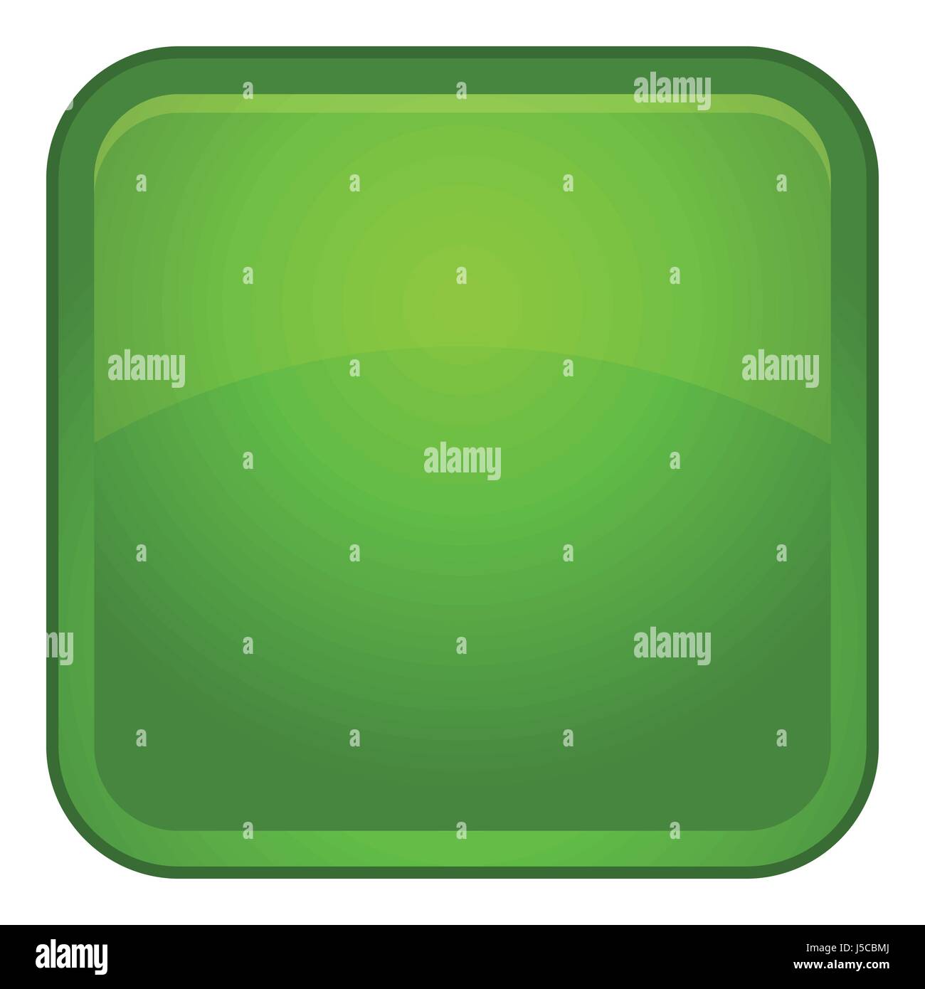 Green button icon. Cartoon illustration of green button vector icon for ...