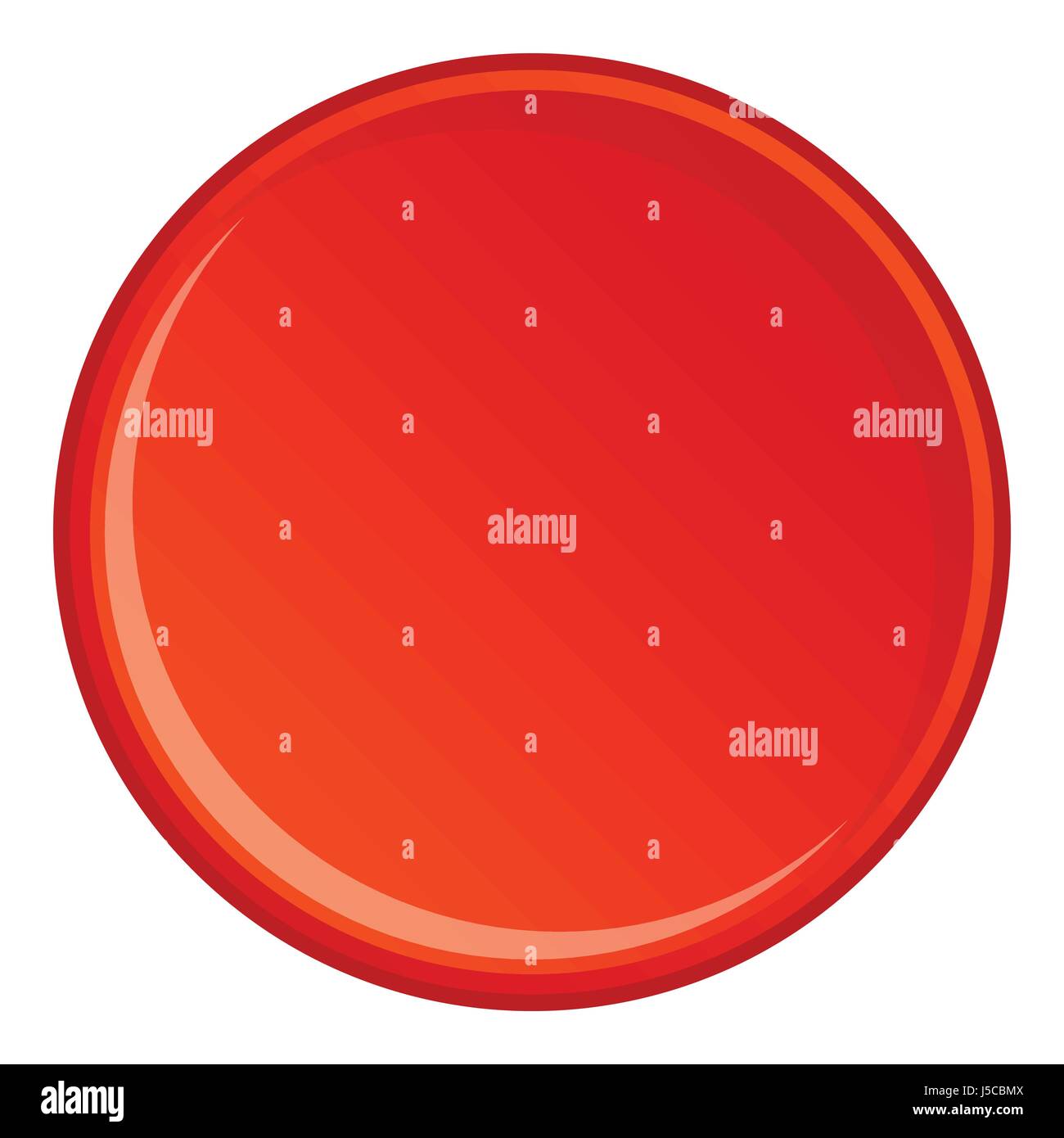 Round button icon. Cartoon illustration of round button vector icon for ...