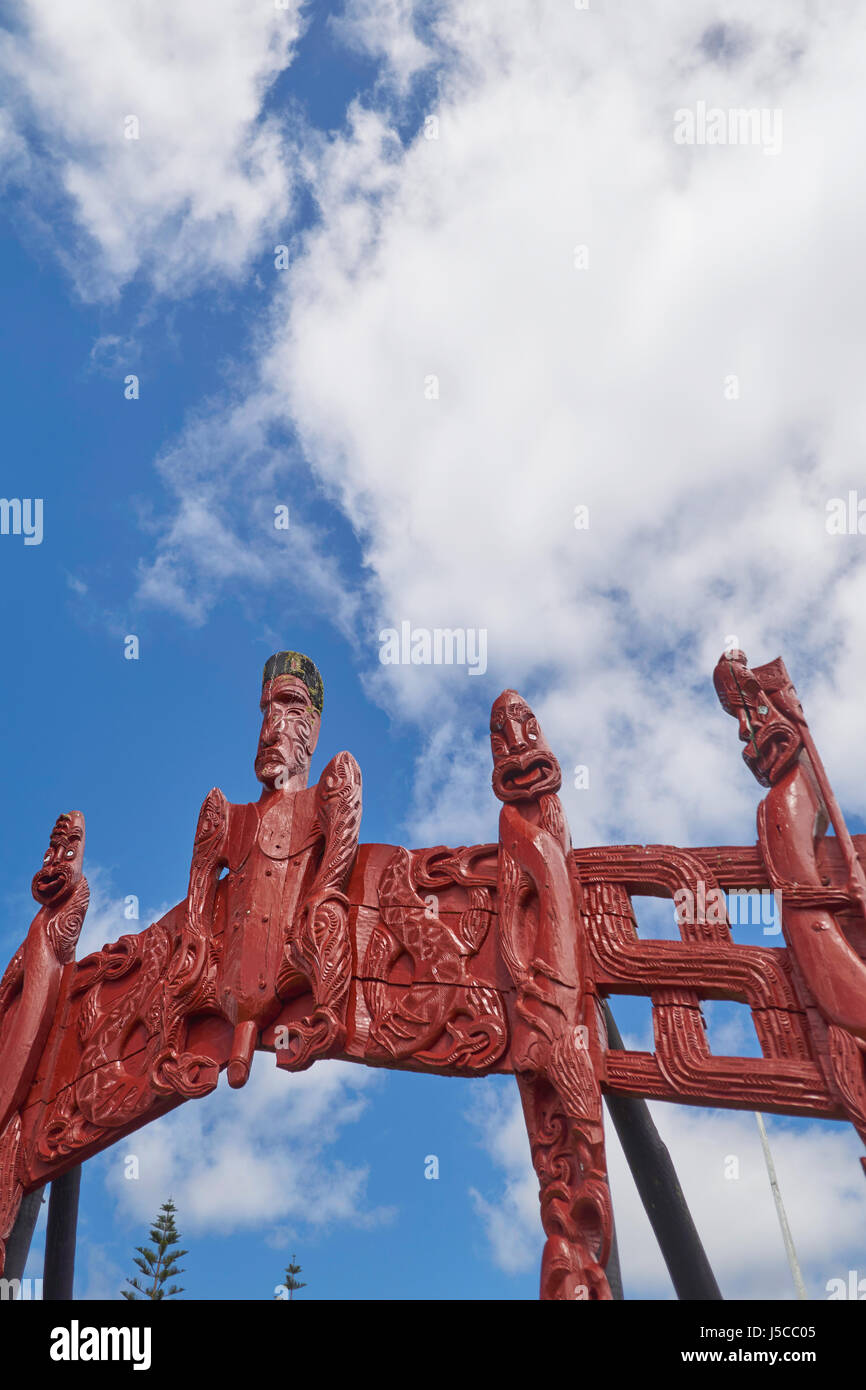 Maori meeting house carving te High Resolution Stock Photography and ...