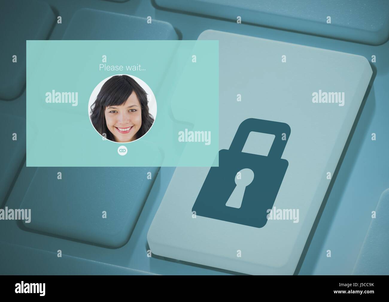 Digital composite of Identity Verify security App Interface Stock Photo ...