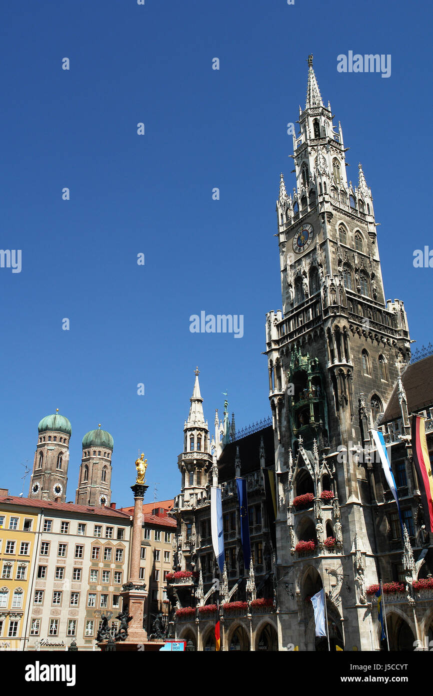 tourism golden town hall munich azure city Marienplatz emblem news ...