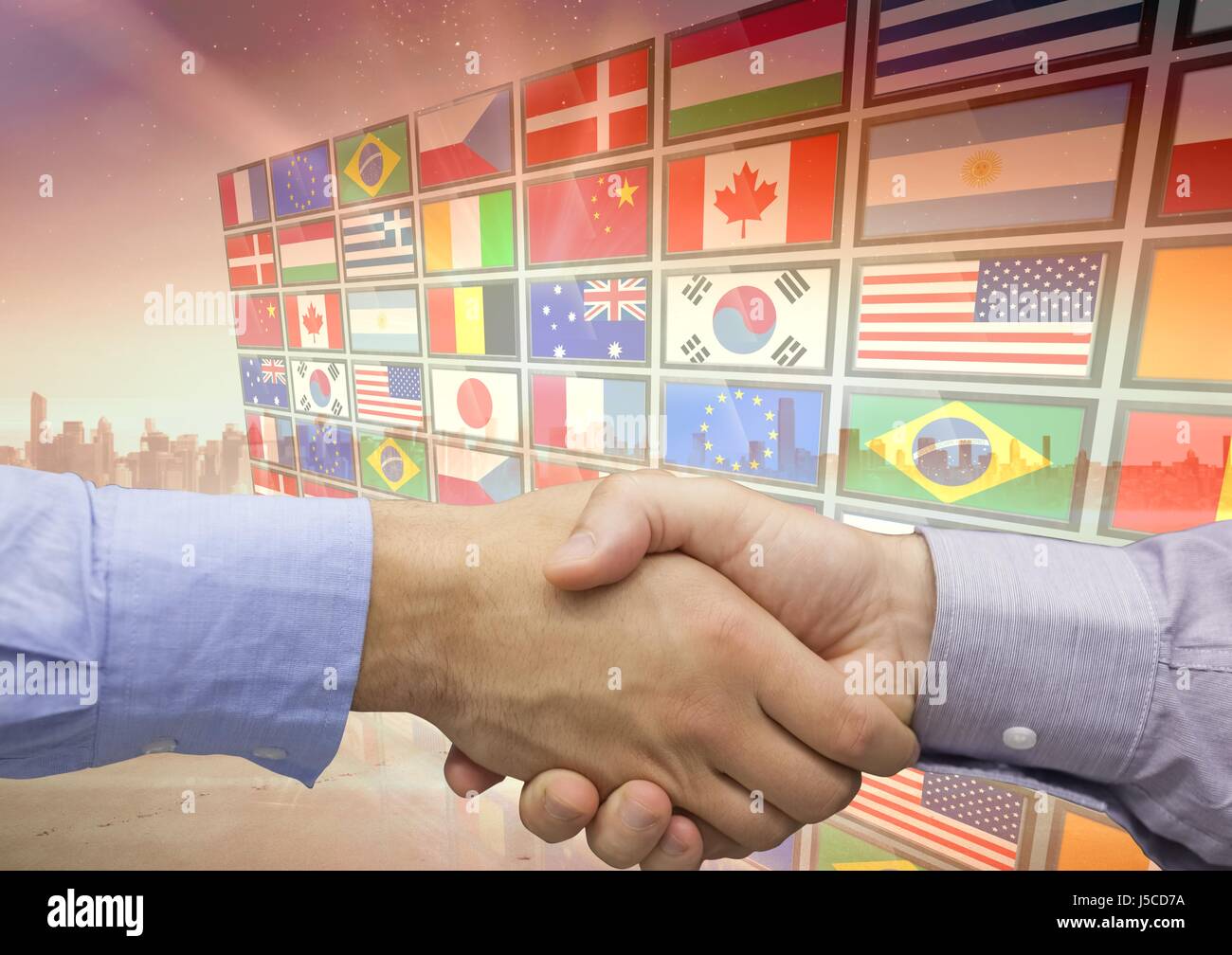 Digital composite panel flags city hi-res stock photography and images ...