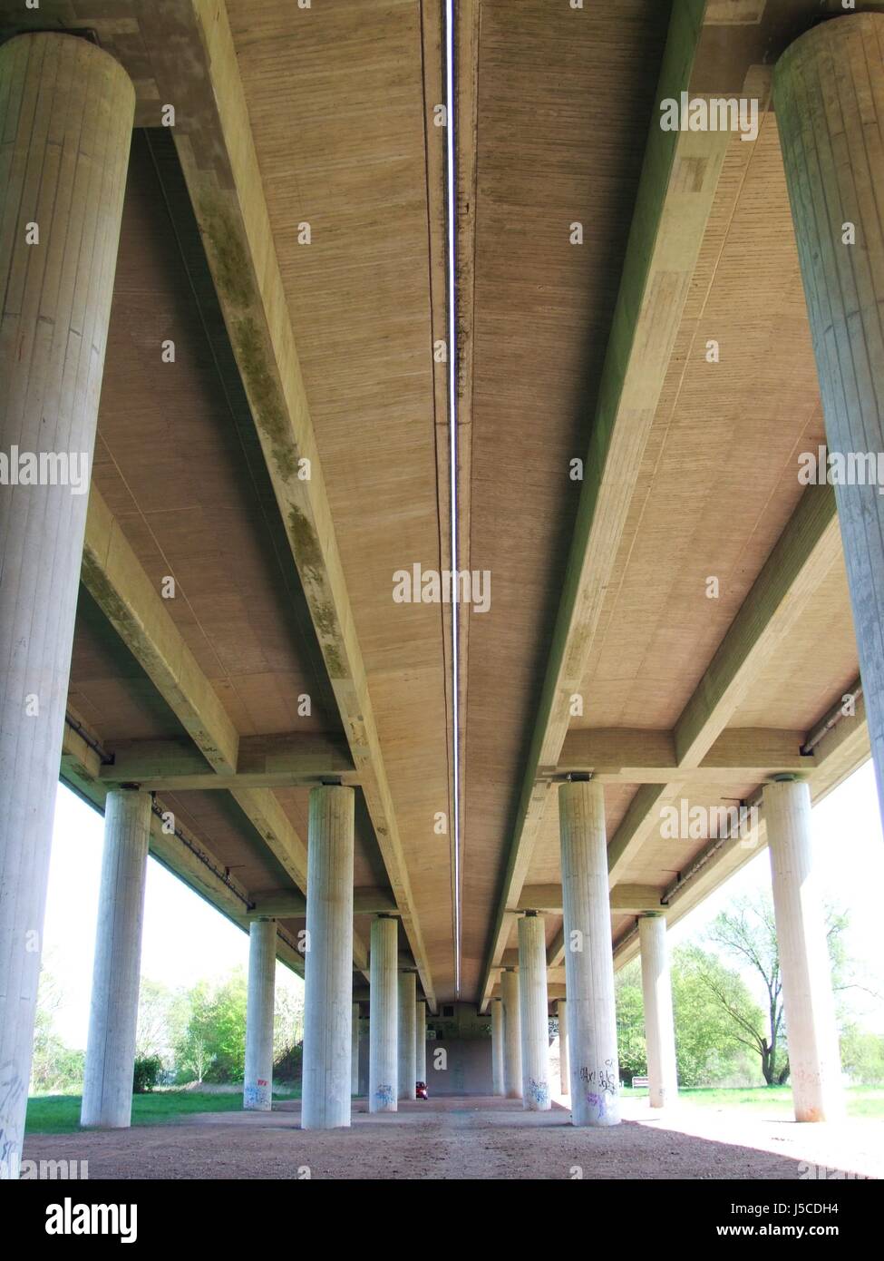 modern modernity bridge concrete bridges under motorway highway ...