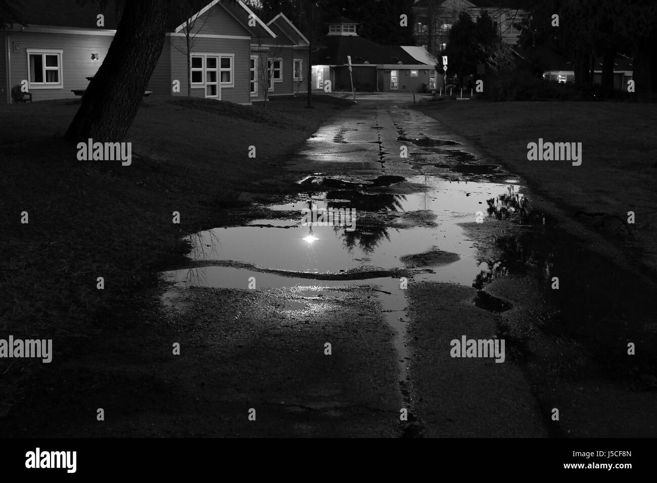 Reflection Light Puddle Rain High Resolution Stock Photography and ...