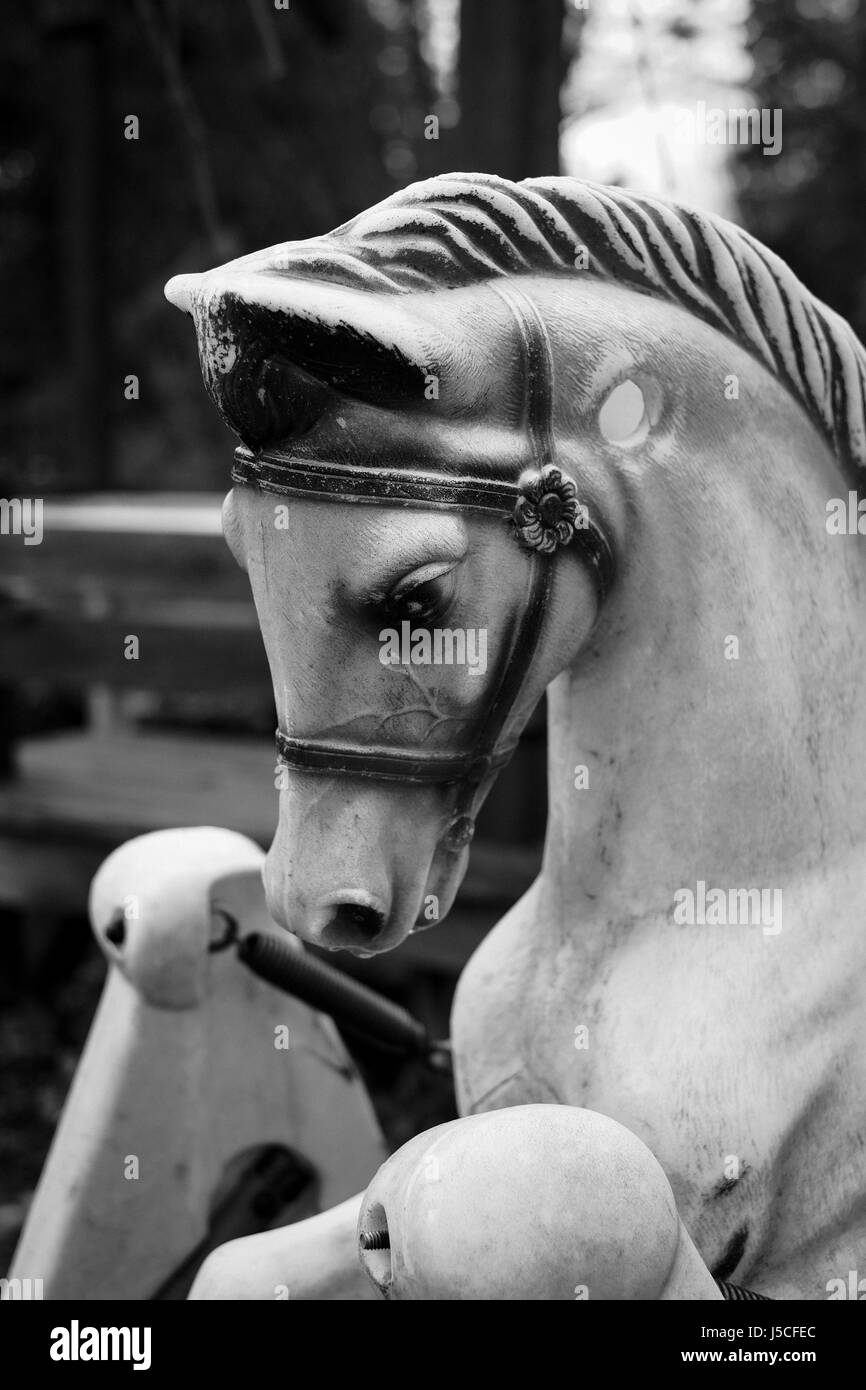 Close up of the head of a rocking horse Stock Photo - Alamy