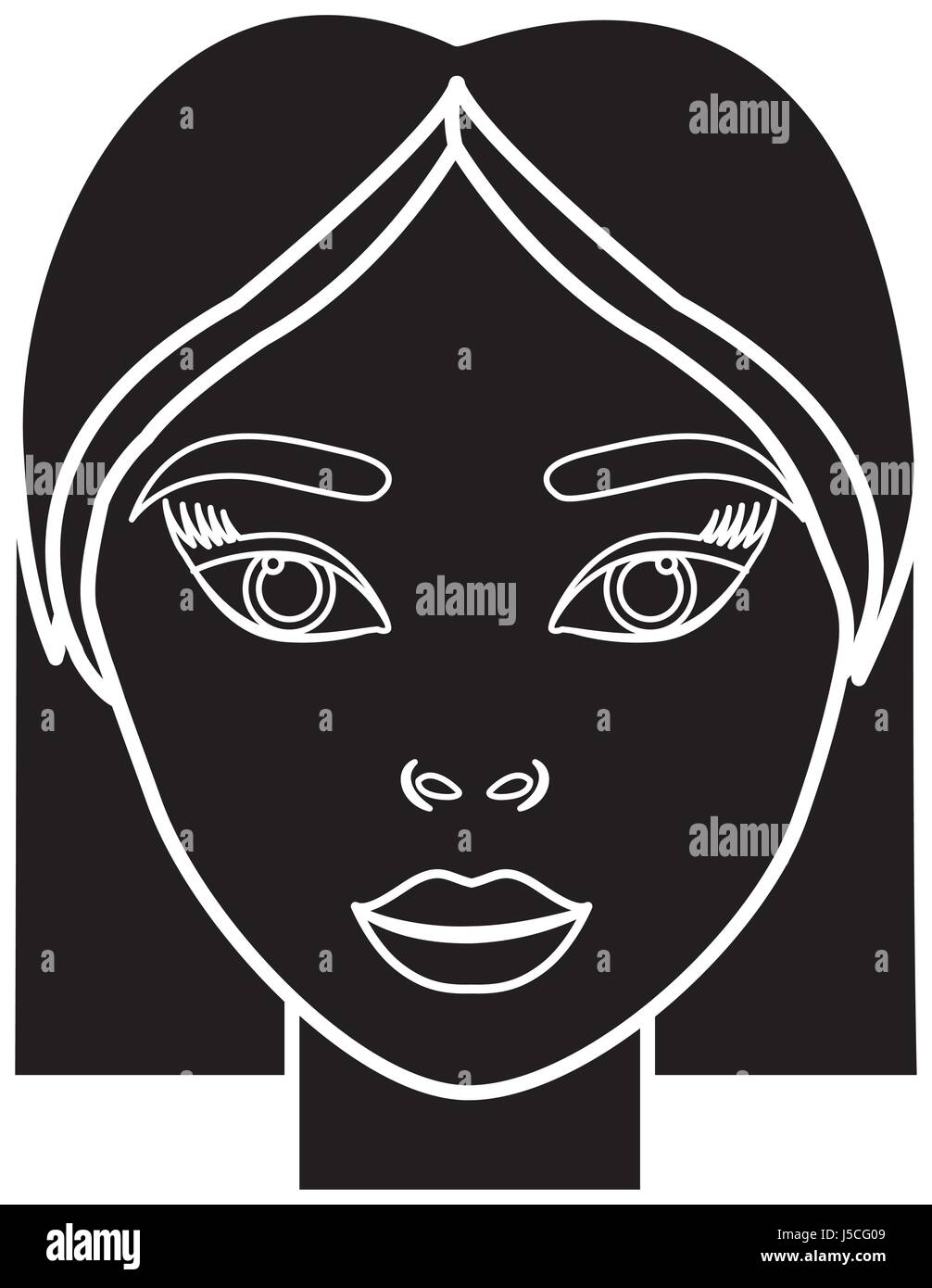 woman face icon Stock Vector Image & Art - Alamy