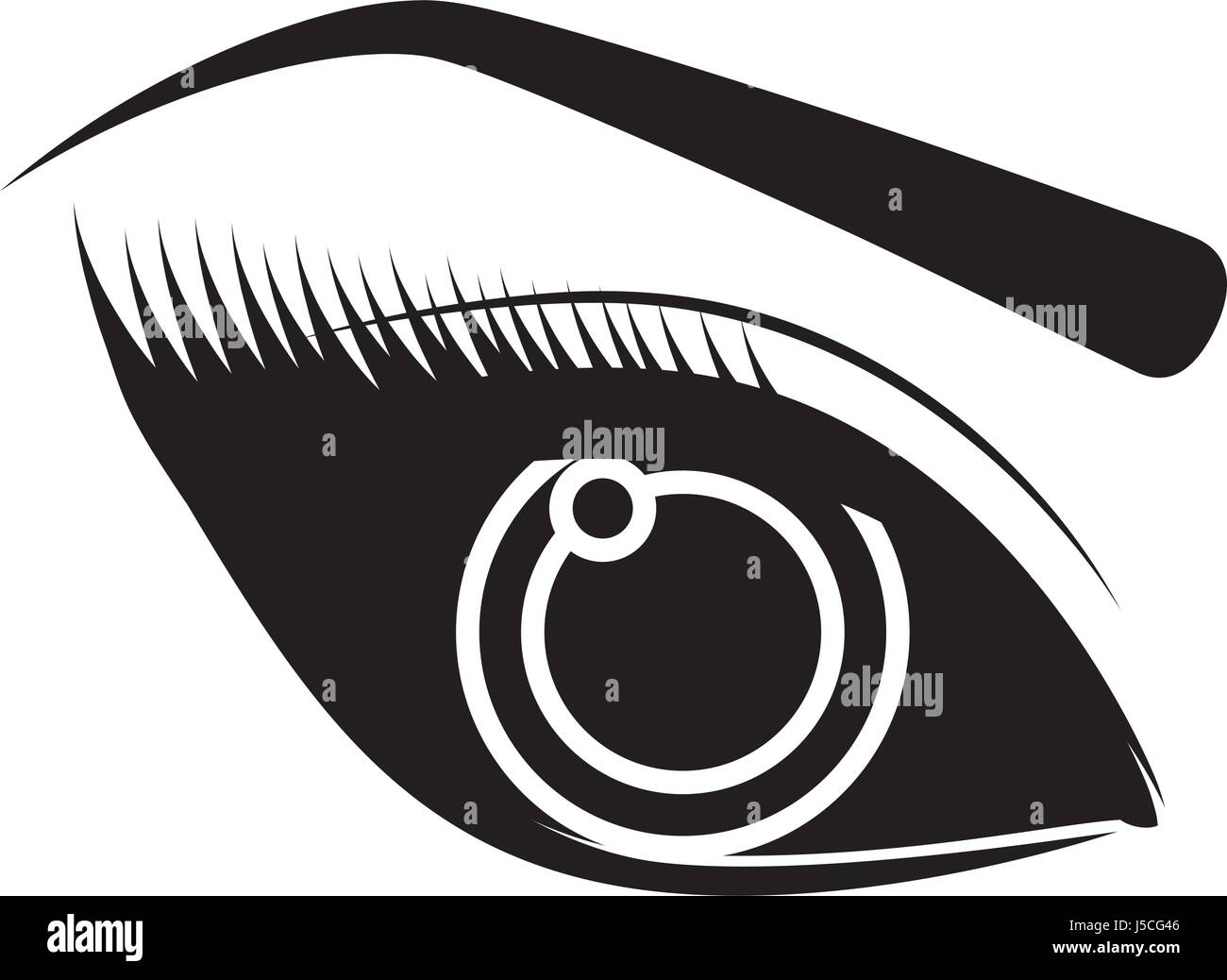 female eye icon Stock Vector Image & Art - Alamy