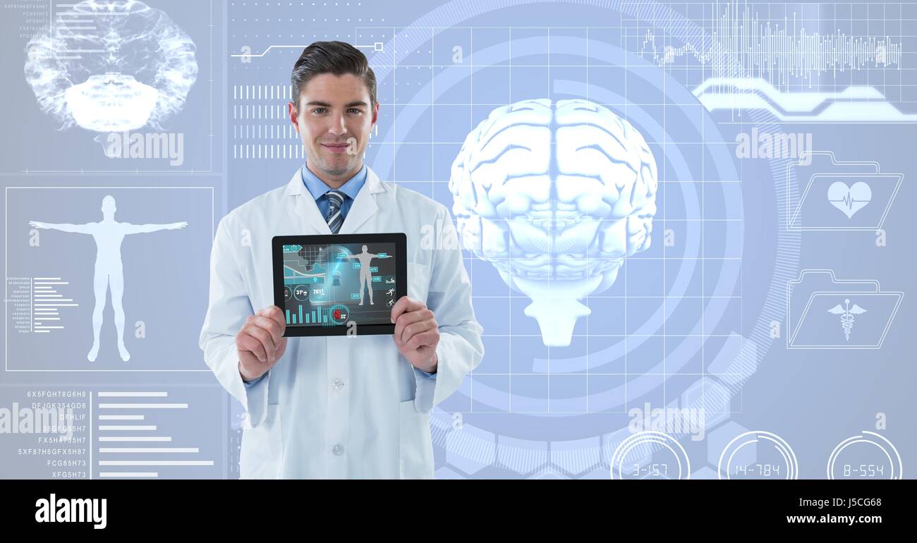 Doctor smiling digital security lock hi-res stock photography and ...